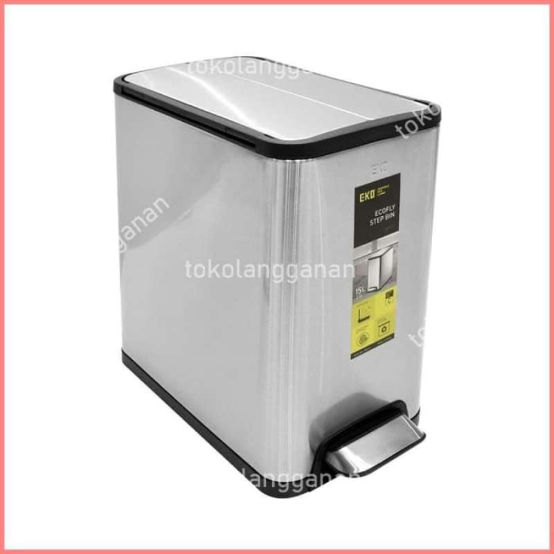 Jual Eko Tempat Sampah Pedal Ecofly 15 Ltr - Silver di Seller Toko ...