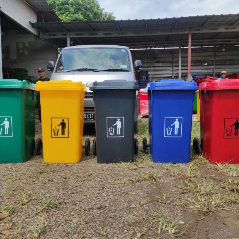 Promo TEMPAT SAMPAH BESAR/TONG SAMPAH BESAR/BAK SAMPAH BESAR RODA 120 LTR Diskon 33% di Seller ...
