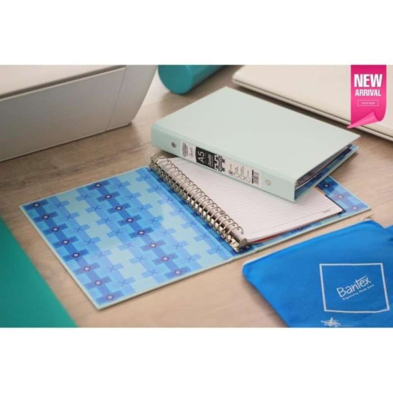 Jual BUKU BINDER NOTE A5 2D BANTEX 1334-76 PASTEL LIGHT BLUE MURAH di ...