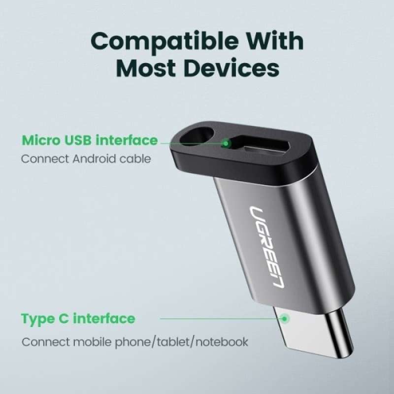Promo UGREEN Micro USB Female To USB Type C Male Converter Adapter ...