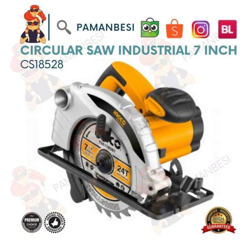 Promo Circular Saw (7 1/4) INGCO CS18528 Gergaji Potong Kayu Serkel ...