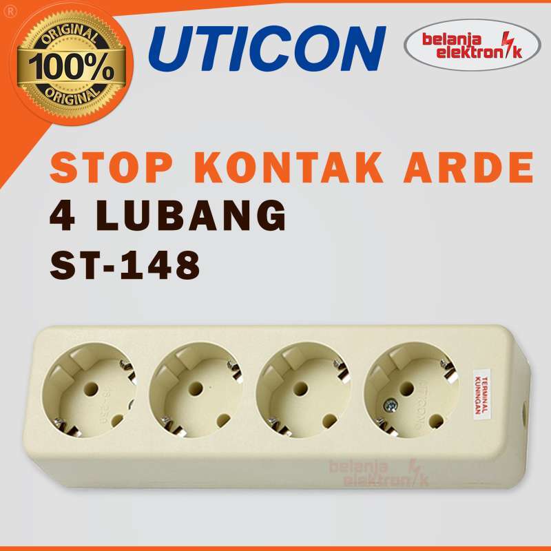 Jual Stop Kontak Arde 4 Lubang Uticon St-148 Di Seller ...