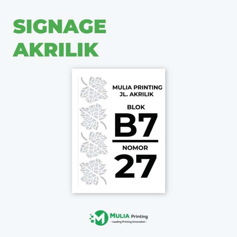 Promo Sign Alamat & Nomor Rumah Minimalist Signage Acrylic Modern ...