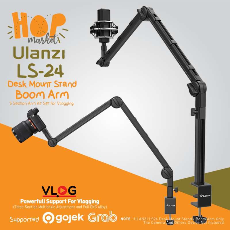 Jual ULANZI VIJIM LS24 Desktop Mount 3 Section Boom Arm Overhead Stand ...