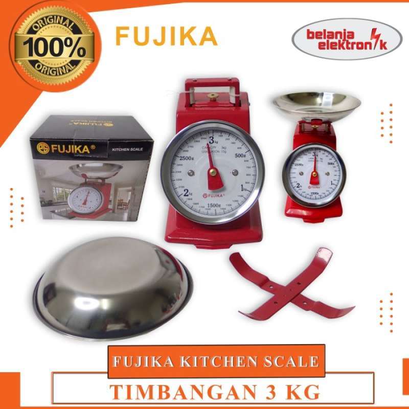 Jual Timbangan Dapur Besi Serbaguna Kue/roti 3kg Fujika Kitchen Scale ...