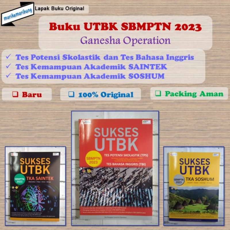 Jual Bundling 3 Buku Utbk Sbmptn 2023 Ganesha Operation(tps–saintek–soshum) Di Seller Ken Book ...