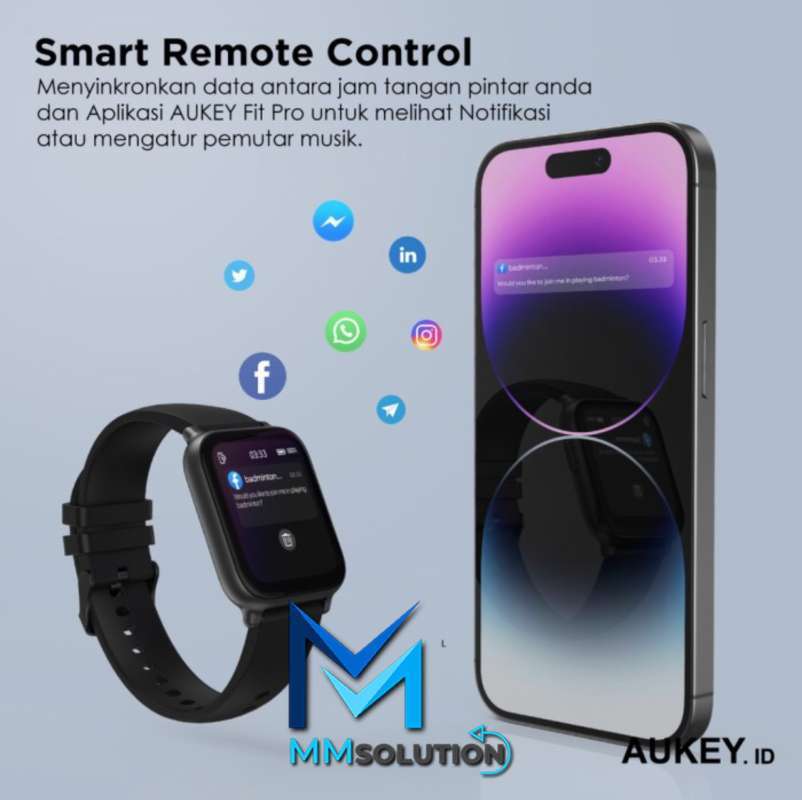 Promo Smartwatch Aukey SW-1 / SW 1 Fitness Tracker 10 Activity With ...