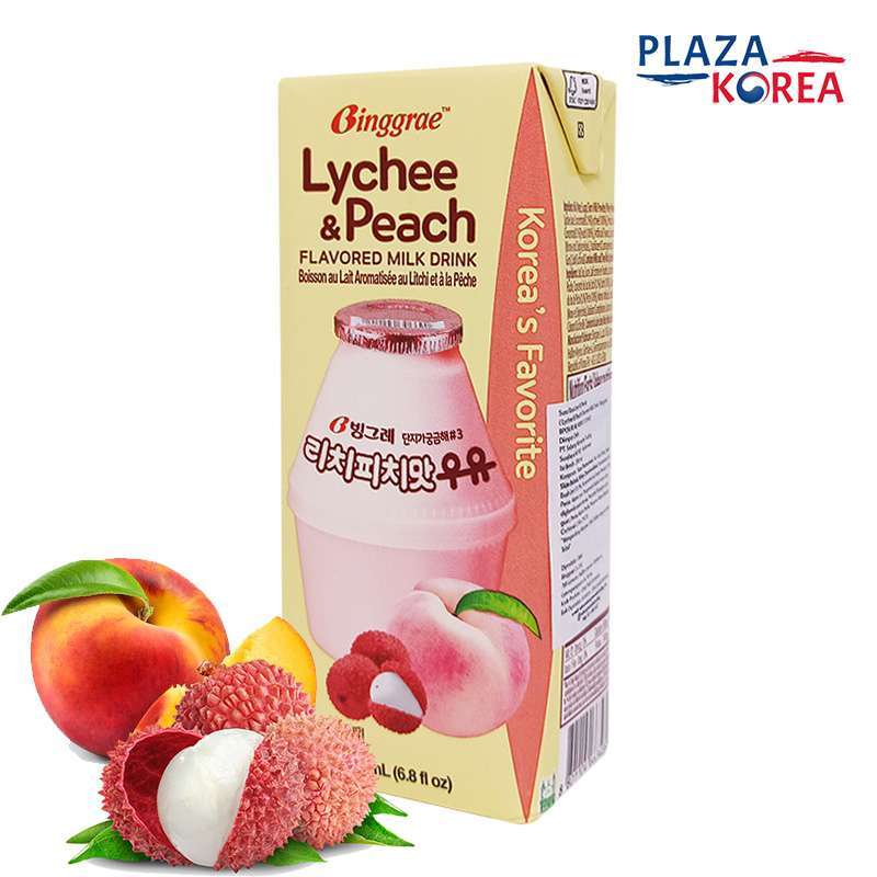 Jual BINGGRAE MILK KOREAN DRINK RASA LYCHEE PEACH 200ML - SUSU BERGIZI ...