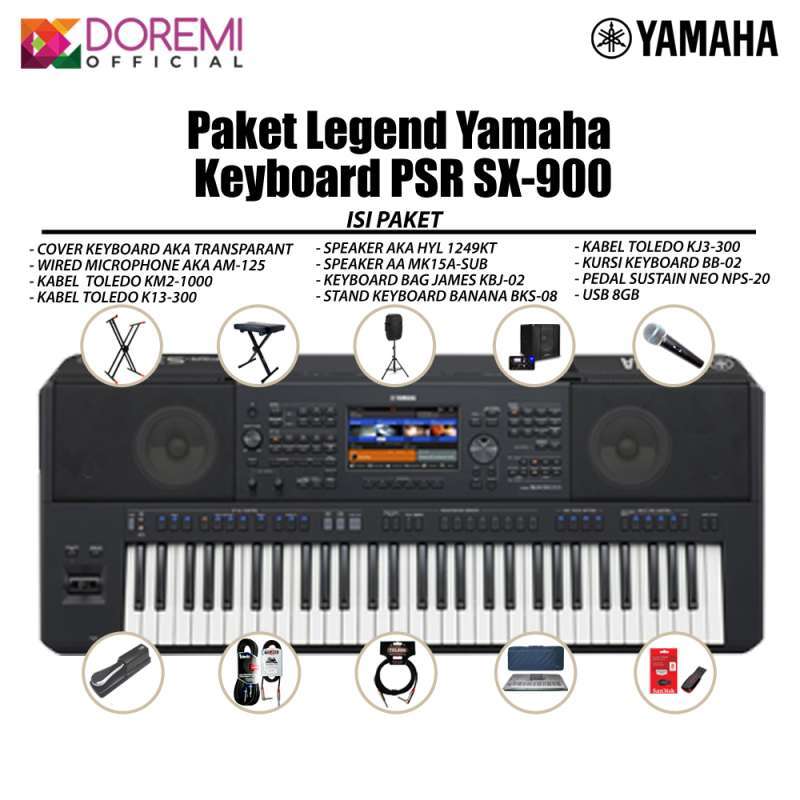 Jual Paket Legend Keyboard Yamaha PSR SX-900 / Keyboard PSR SX-900 di ...