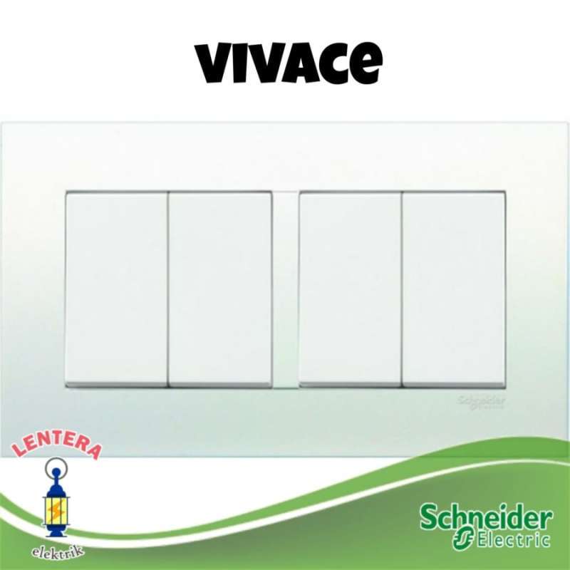 Jual Schneider Electric Vivace Saklar 4G 1A (2G Frame) - KB34_1_WE_G3 ...