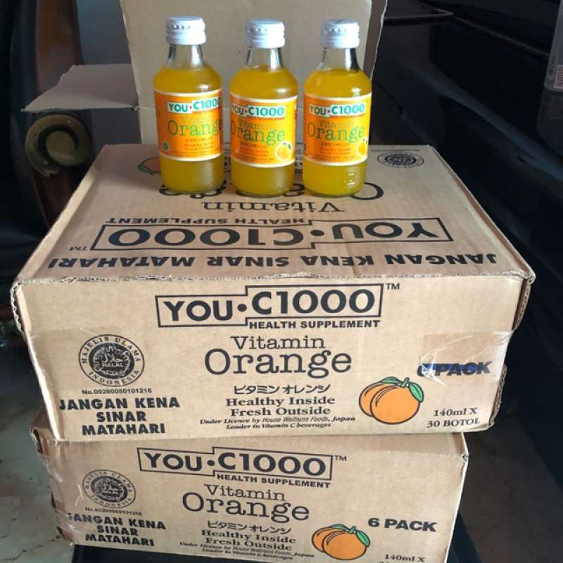 Jual You-C 1000 Orange 140 mL Minuman Kesehatan [1 Dus Isi 30 Botol] di ...