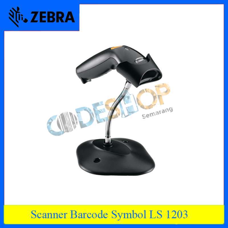 Jual ZEBRA SYMBOL LS 1203 BARCODE SCANNER LASER ( USB-STAND) - Hitam di ...