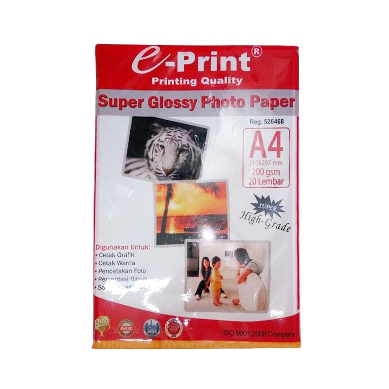 Jual E-Print Super Glossy Photo Paper [A4/200 gsm/20 Sheets] di Seller ANUGRAH KASIH STORE ...