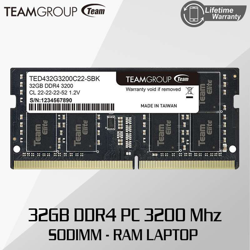 Promo TEAMGROUP Elite 32GB DDR4 PC 3200 Sodimm - Ram Laptop Diskon 52% ...