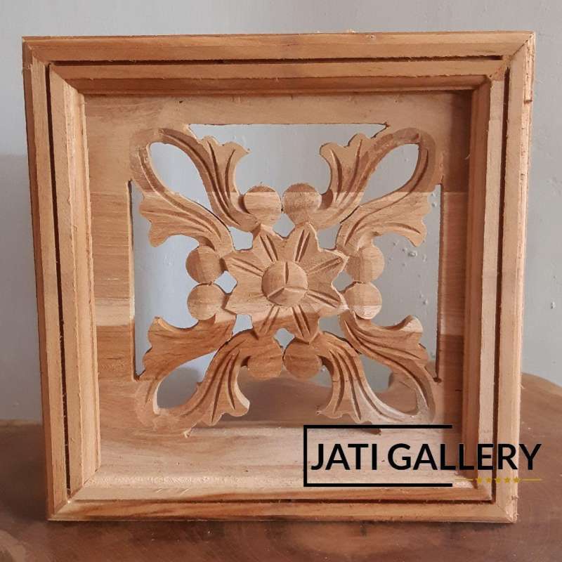 Jual loster kayu jati // Motif Gunting // 23x23 di Seller JATI ...