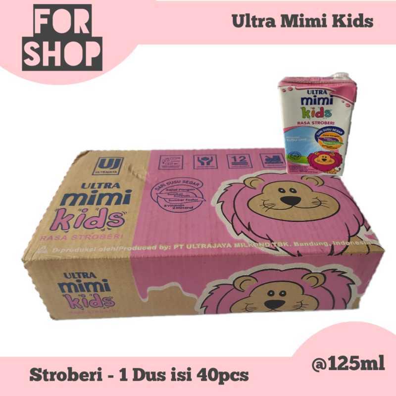 Jual Ultra Mimi Kids Stroberi 125ml 1 Dus - 40pcs di Seller For Shop ...