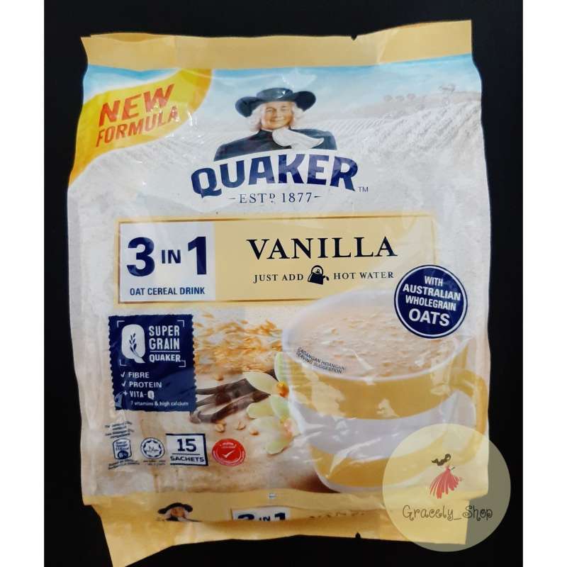 Jual Quaker 3in1 Vanilla 15sachet Malaysia di Seller Gracely_Shop ...
