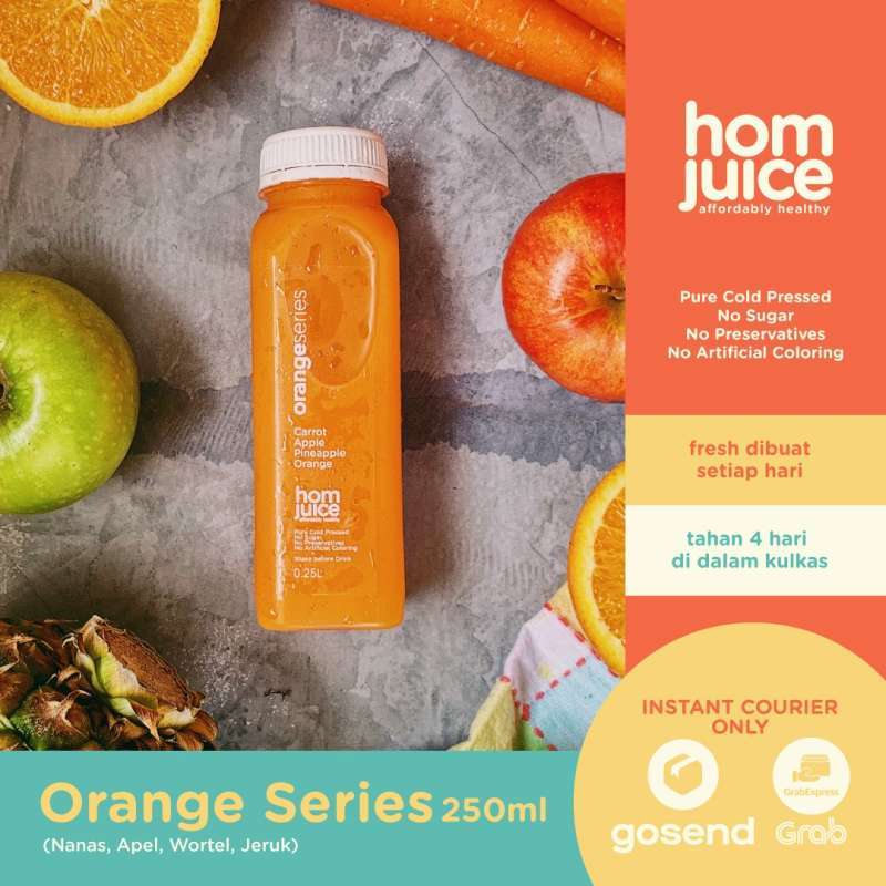 Jual Homjuice Cold-Pressed Juice Orange Series Minuman Kesehatan di ...