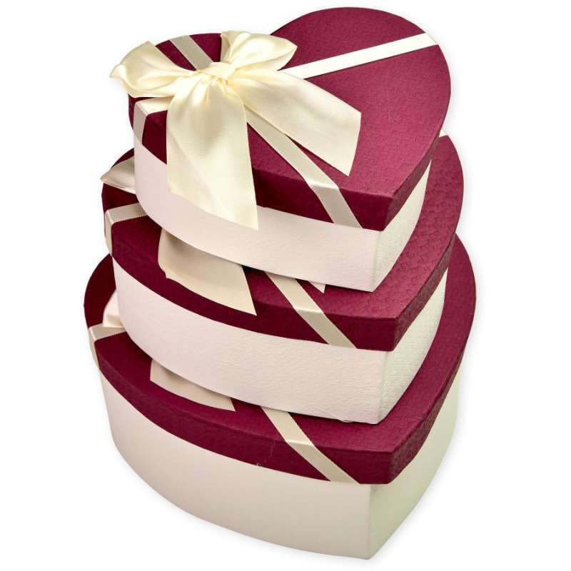 Promo Kotak Kado Love Maroon Pita Putih (1pc) M Diskon 50% Di Seller ...