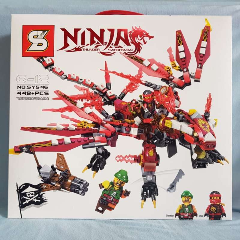 Jual Mainan edukatif brick SY546 Ninja Go Battle of Red Dragon SY 546 ...