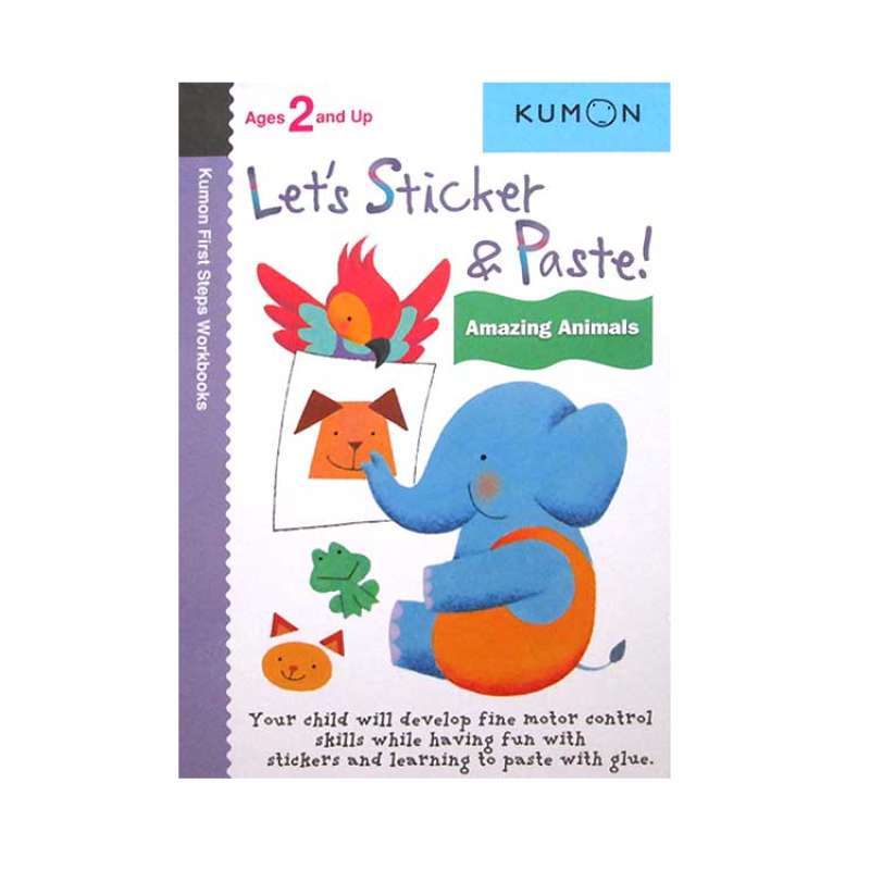 Jual Kumon First Steps 2 Years And Up Lets Cut Sticker Paste Fold Color ...