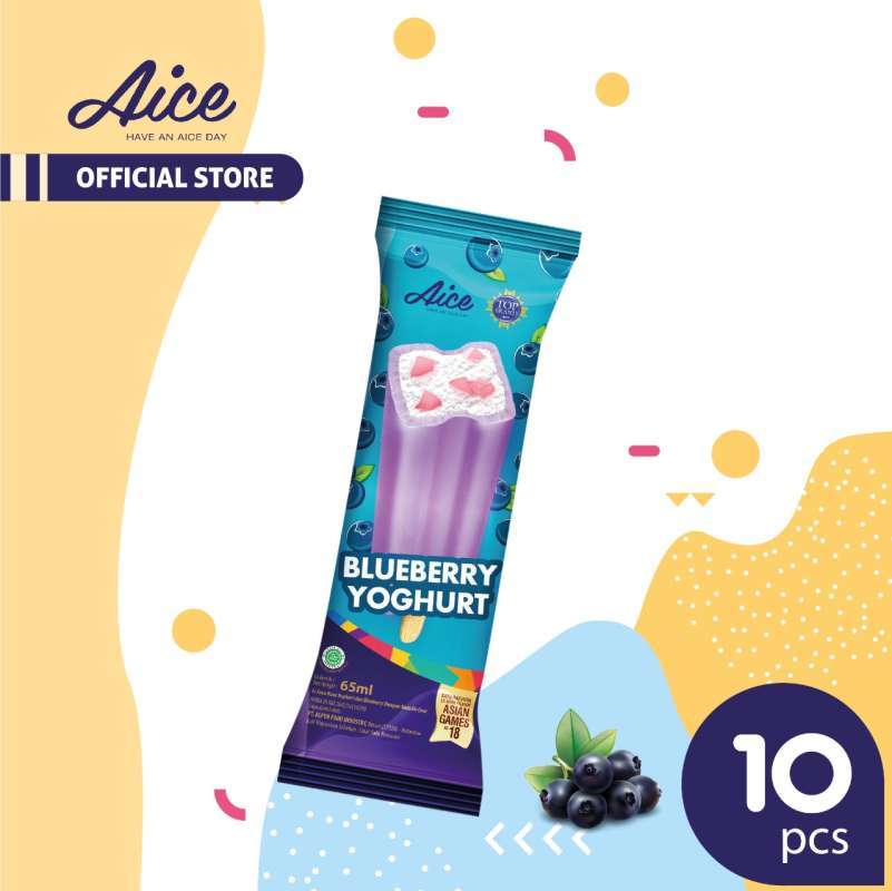 Jual Aice Ice Cream Blueberry Yoghurt Es Krim 65 Ml Isi 10 Pcs Eskrim ...