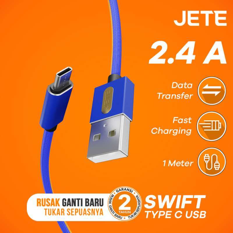 Jual Jete Swift Kabel Data USB Type C Fast Charging 2.4 A Original ...