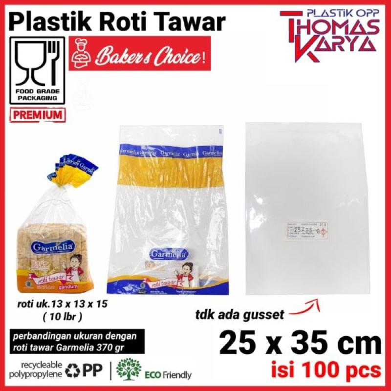 Promo 25x35 cm Plastik OPP TEBAL (POLOS) Tanpa LEM | Plastik Roti Tawar ...