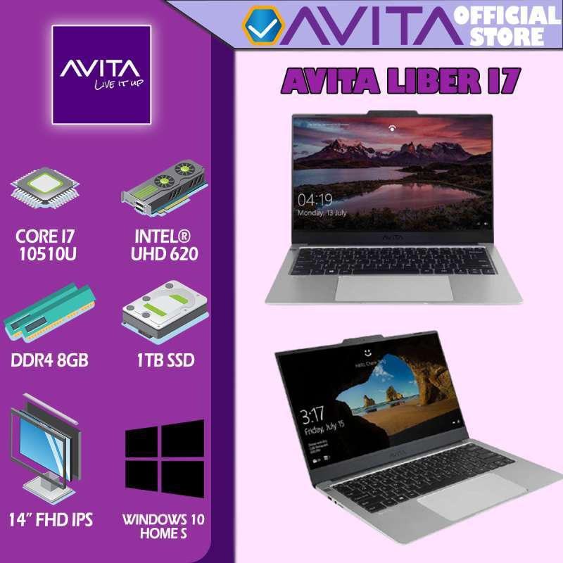 Jual Avita Liber V Core I U Gb Ddr Mhz Ssd Tb Fhd Ips W M Silver Di Seller