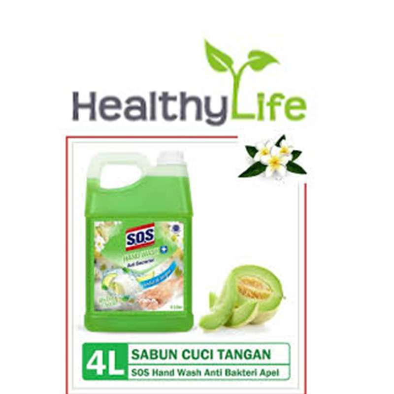 Jual SOS Hand Wash Anti bacterial Sabun Tangan Refill 1 jerigen isi 4 ...