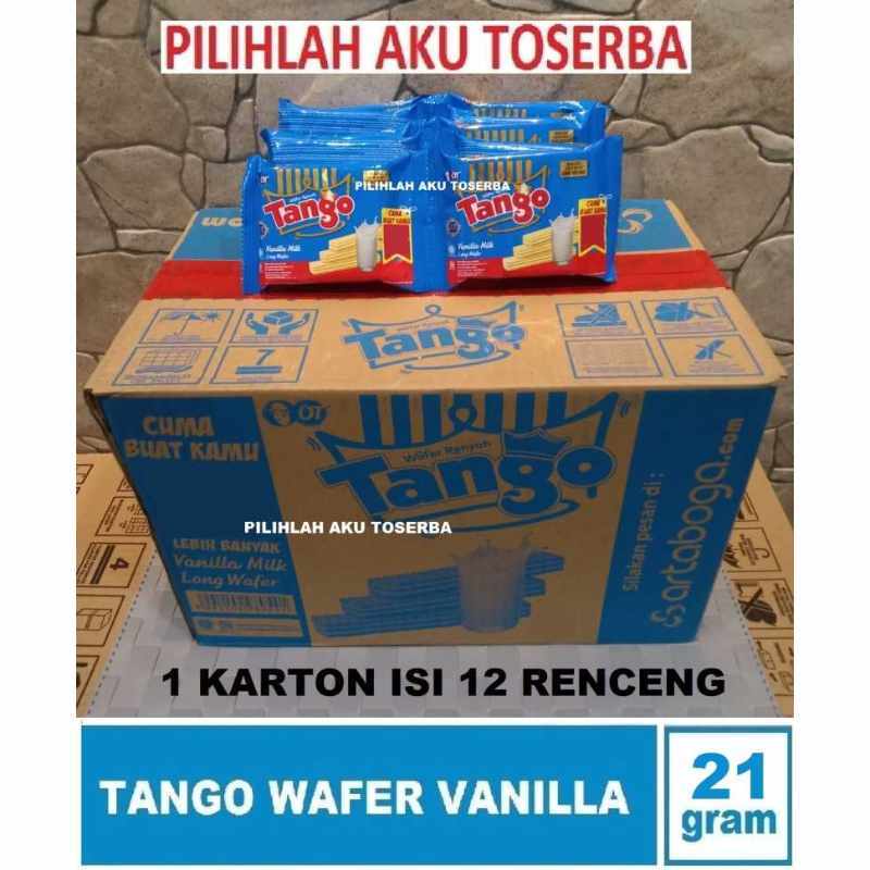 Jual Tango Wafer Vanilla 21 Gr - ( Harga 1 Karton Isi 12 Renceng X 10 ...