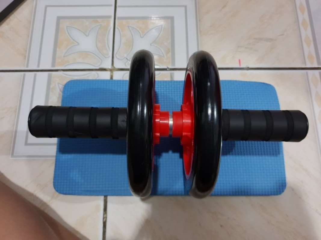 Jual promo AB WHEEL - Ab roller double wheel - Alat sit up - alat gym ...