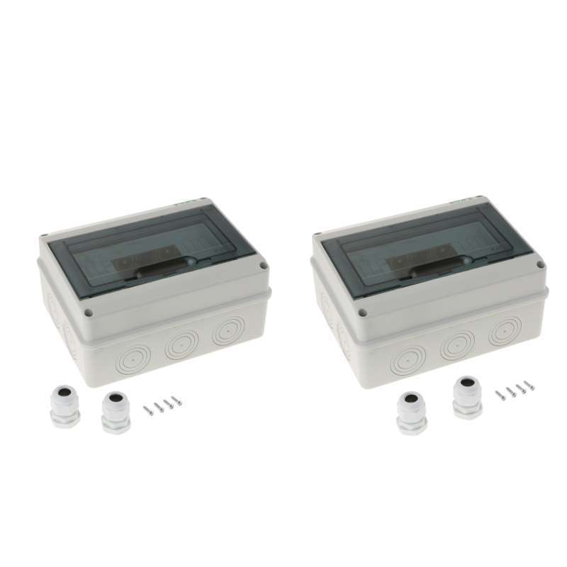 Jual 2x ZYBX-HT 8 Ways Distribution Box Waterproof Outdoor Switch Box ...