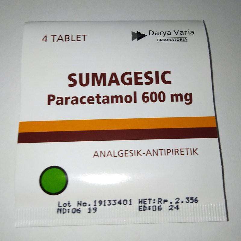 Jual Sumagesic Paracetamol Obat Kesehatan 600 mg [1 Strip/4 Tablet] di ...