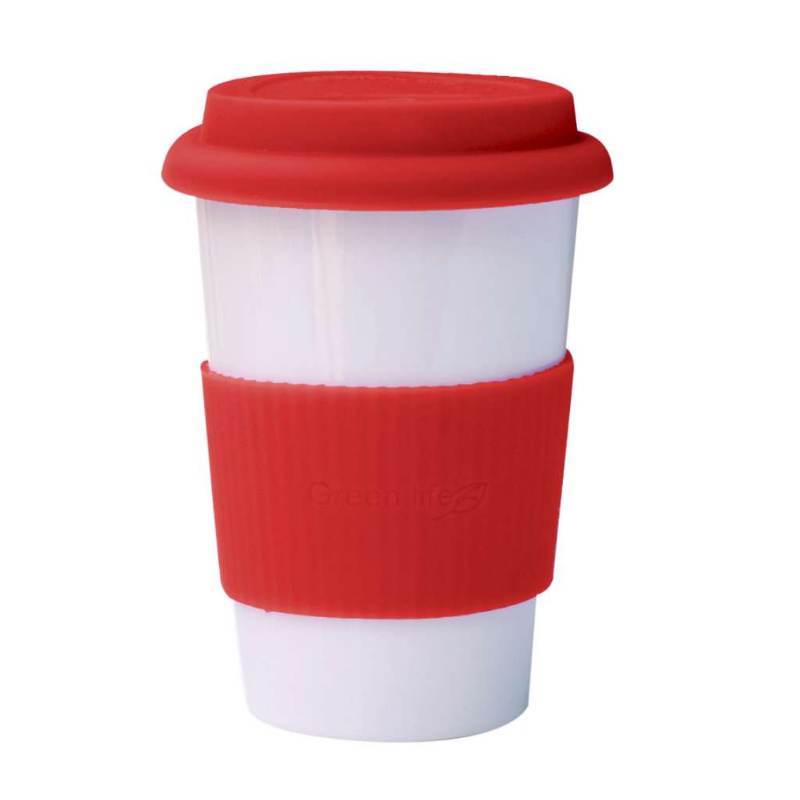 Promo Dong Hwa Eco Cup Merah Medium Gelas Kopi Keramik Tutup Karet ...