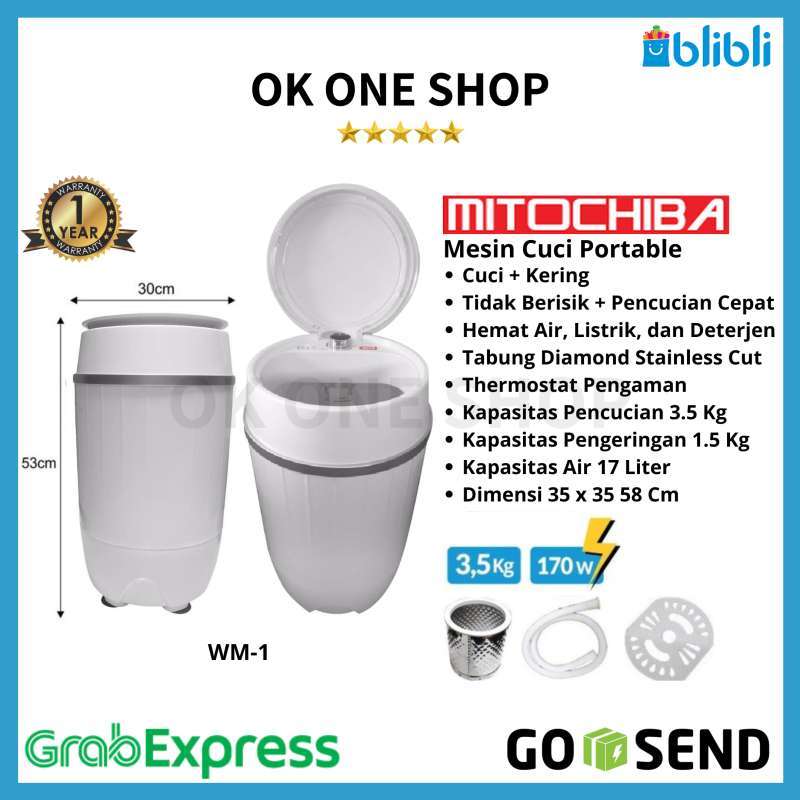 Jual MITO Mesin Cuci Portable WM1 3.5 Kg Washing Machine Mini Portable ...