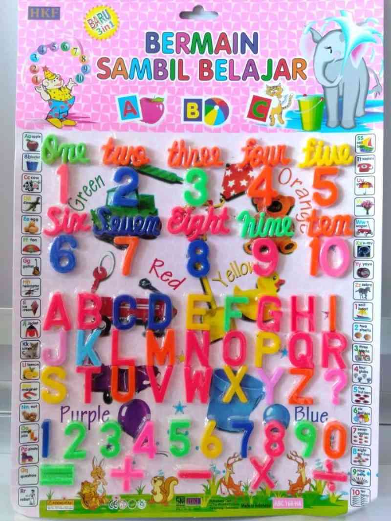Promo Mainan Tempelan ABC Angka Abjad Mainan Belajar Huruf 3IN1 ABC ...
