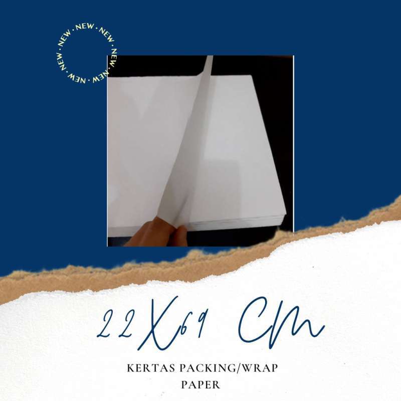 Jual Kertas Packing Baju Putih/KERTAS PEMBUNGKUS / WRAP PAPER - 22X69 ...