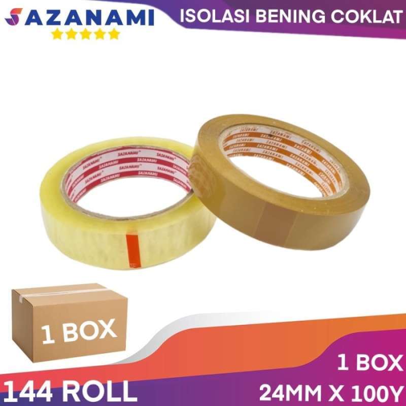 Promo 1 Box Isolasi Bening 1 Inch X 100y Sazanami Lakban Selotip ...