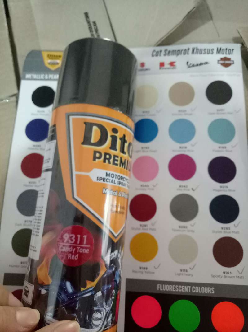 Jual pilok pilox cat semprot diton premium merah cabe merah terang ...