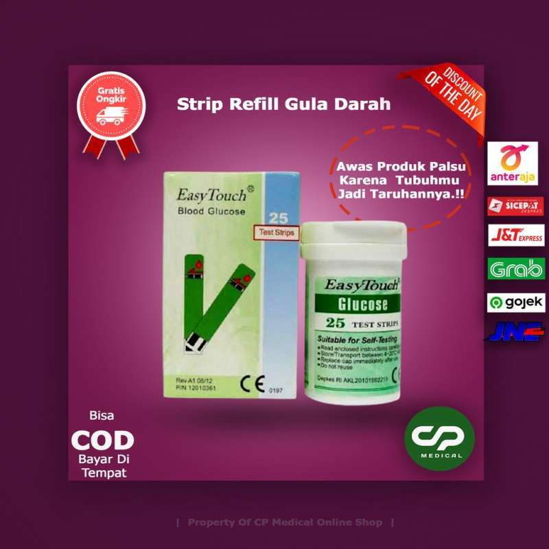 Promo Alat Cek Gula Darah Easytouch Strip EasyTouch Glucose Strip ...