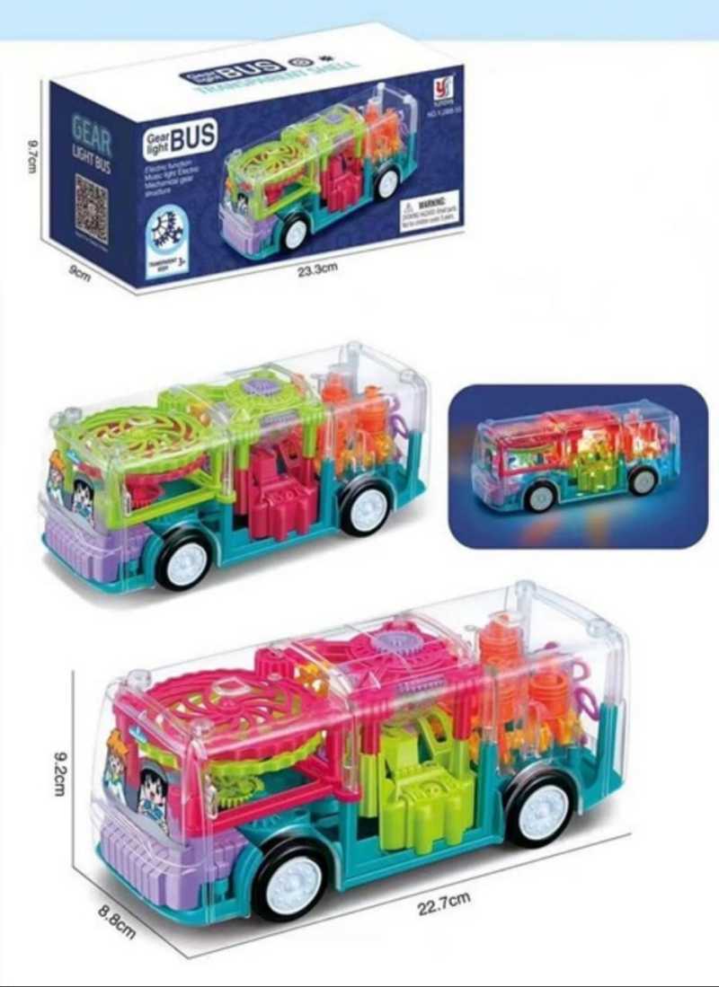 Jual Mainan Bus Transparan Gear Light Bus Mobil Bus Gear di Seller ...