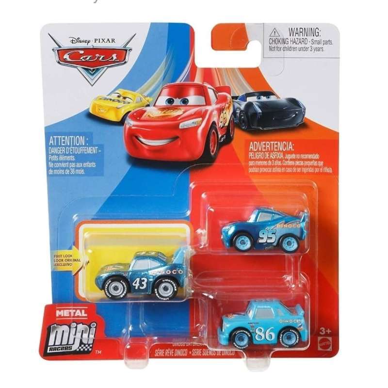 Jual Cars Disney Pixar Mattel 3 pack Dinoco Mini Racers not Tomica di ...