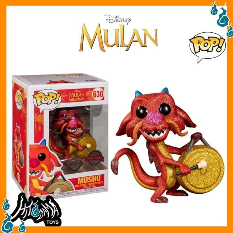 Jual Mulan - Mushu with Gong Glitter DGLT #630 Funko POP Disney Figure ...