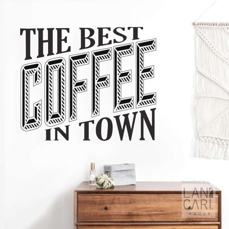 Jual Stiker The Best Coffee shop Kopi wall Sticker Kaca Cutting Dinding ...