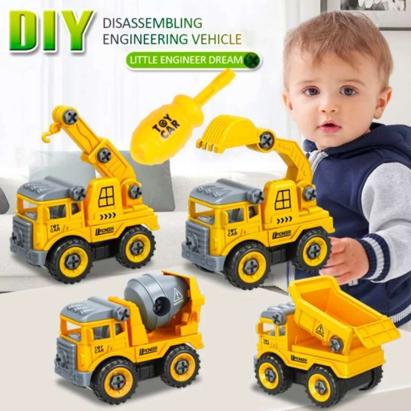 Jual Mainan Anak DIY Mobil Konstruksi ~ ENGINEERING TEAM ASSEMBLING ...