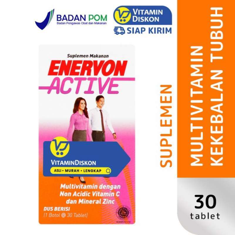 Promo Enervon Active Suplemen Multivitamin Dan Kekebalan Tubuh - 30 ...