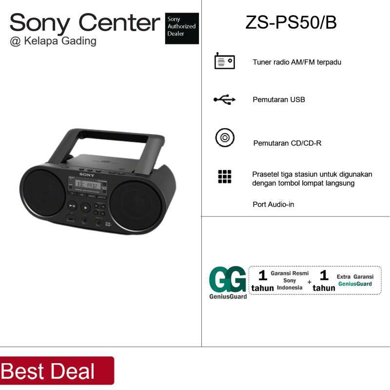 Jual Sony Center Jakarta - SONY ZS-PS50 Black HiFi System USB Radio dan ...