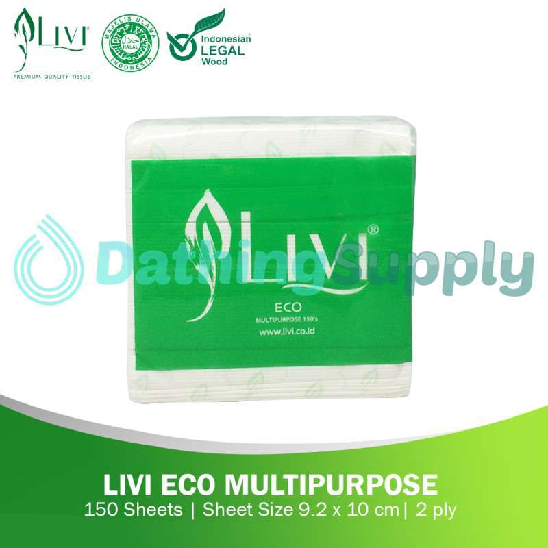 Promo Livi Eco Pop Up Multipurpose [150 Sheet/ 2 Ply] Diskon 20% Di ...