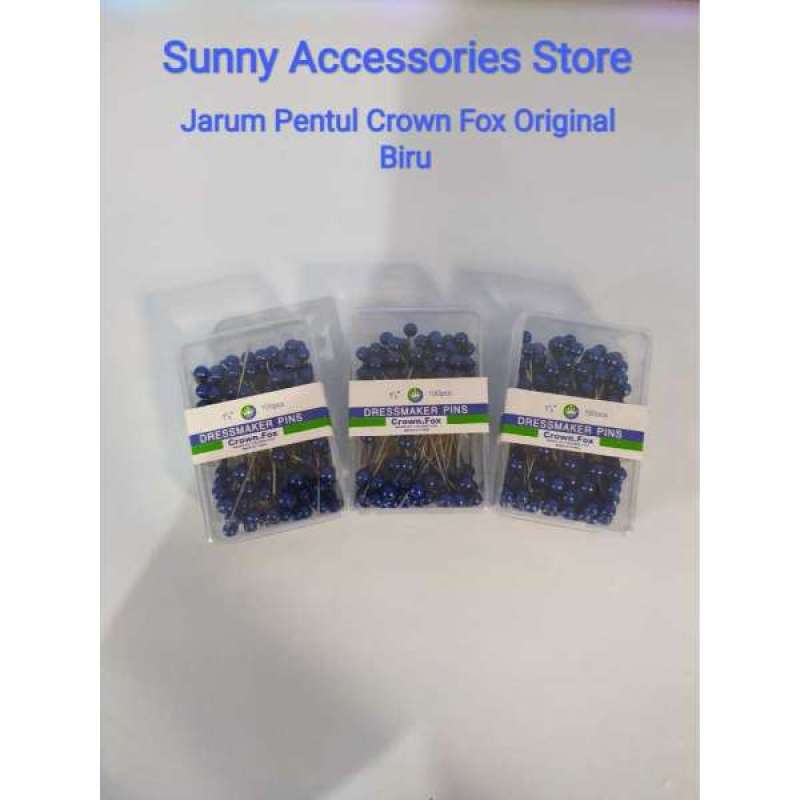 Jual Jarum Pentul Crown Fox 1,5 Inch Biru *Original Product* di Seller ...